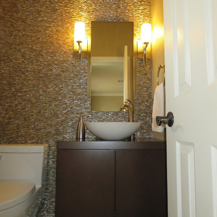 75 Mosaic Tile Powder Room Ideas You'll Love - June, 2026 | Houzz