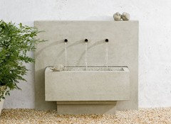 Courtyard water feature to mask street noise