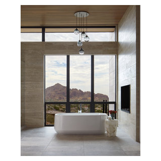 Straight Edge - Master Bath with Mountain Views - Modern - Bathroom ...