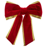 Kurt Adler 12" Red and Gold Bow, 12" - Christmas Decorations - by Kurt ...