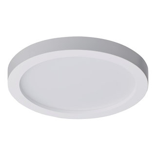 7 in. LED Flush Mount Disk Light Round 16W 3000K White 6PK ...