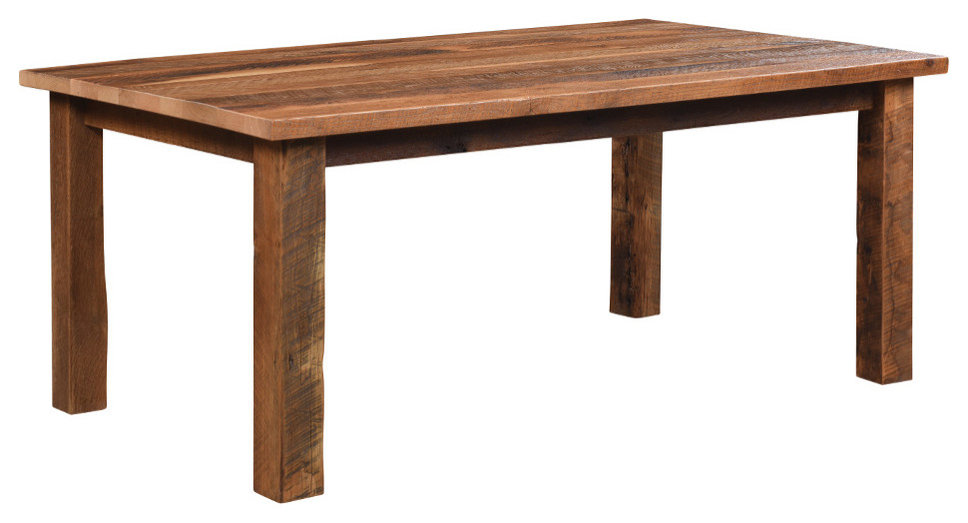 Atherton Dining Table, Reclaimed Barnwood, 42"x60" With 2 Bb Ext ...