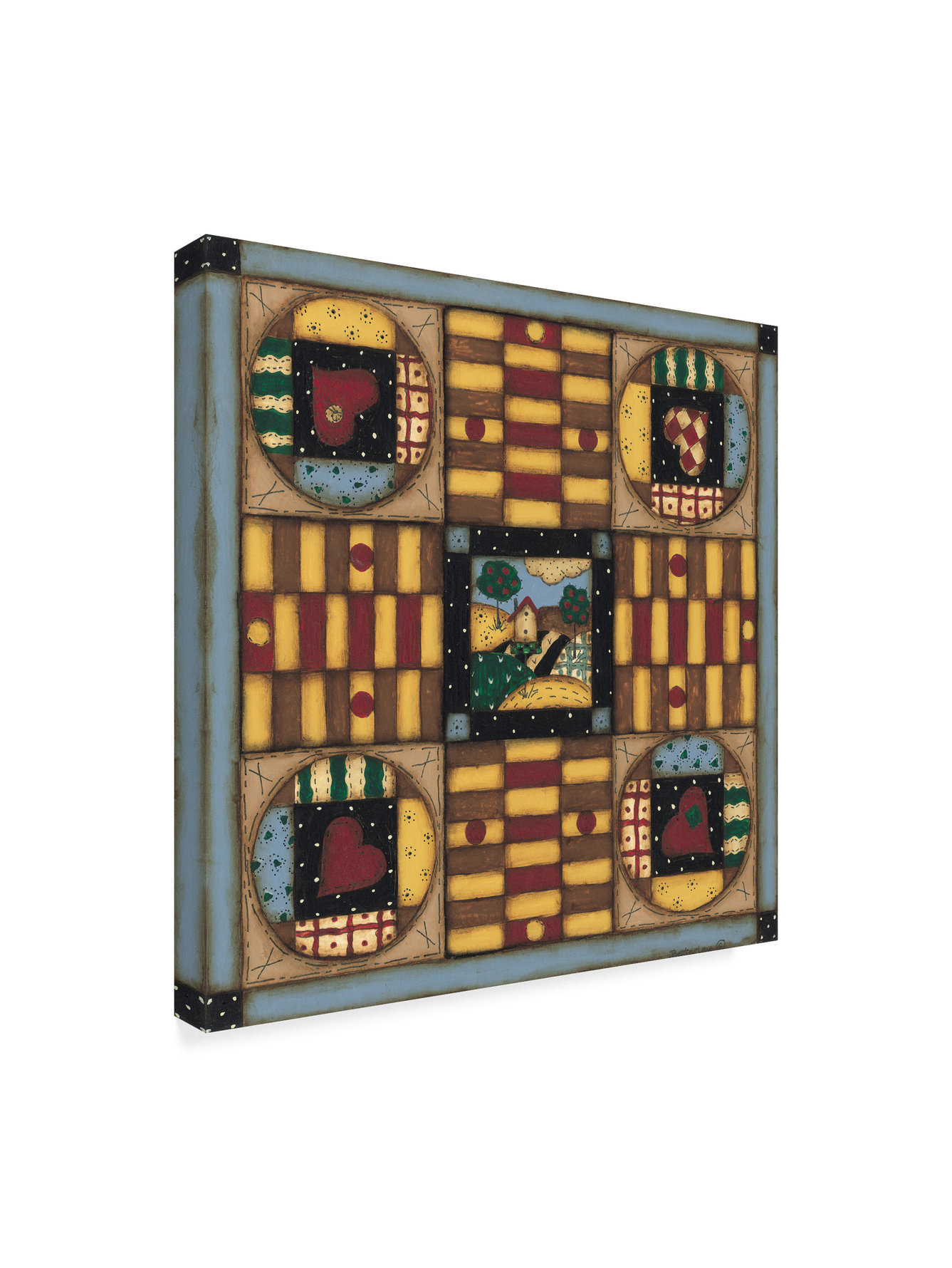 Robin Betterley 'Homespun Patches' Canvas Art, 14"x14" - Farmhouse ...