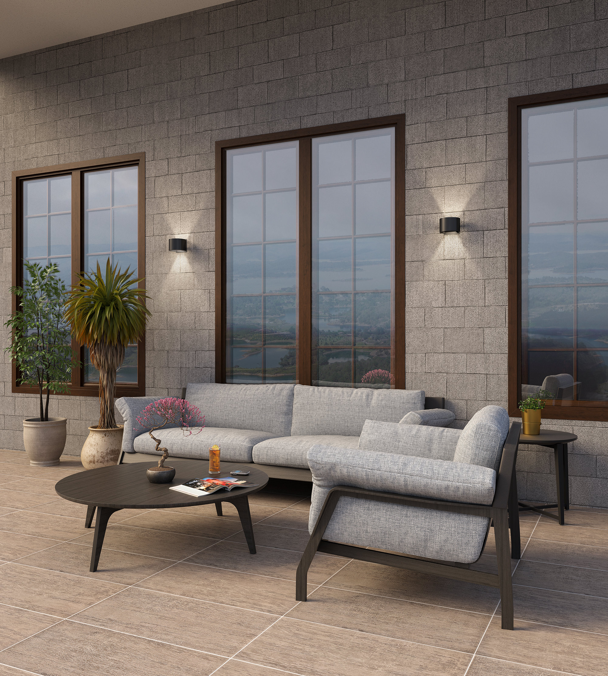 DALS Round Directional LED Wall Sconce, Black - Modern - Outdoor Wall ...