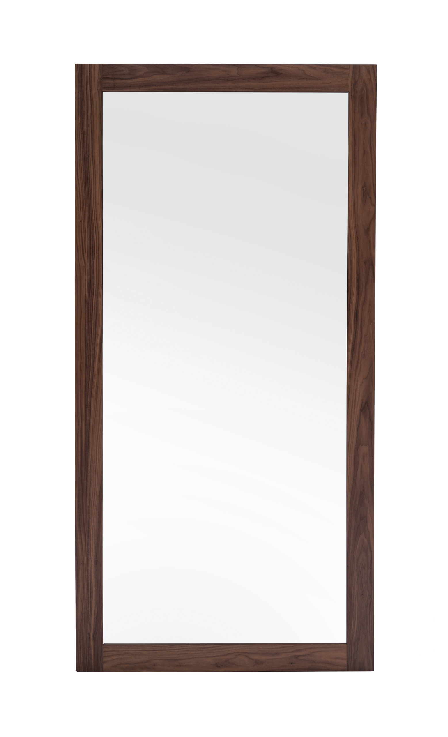 Modrest Amberlie Modern Walnut Floor Mirror - Transitional - Floor ...