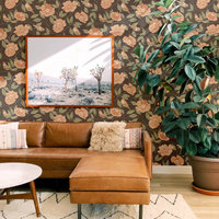 Bernadina Black Rosebush Wallpaper, Swatch - Contemporary - Wallpaper ...