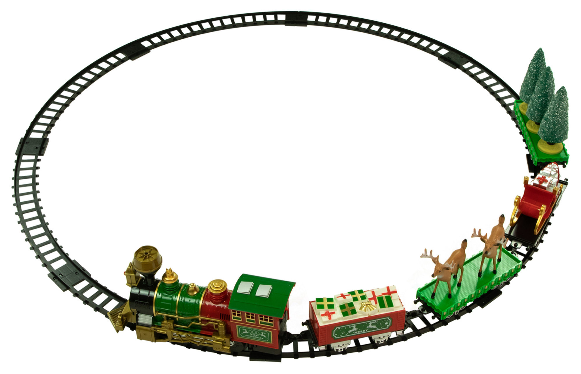 22pc Battery Operated Lighted & Animated Christmas Train Set - Modern ...