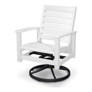 Polywood Signature Swivel Rocker Chair - Transitional - Outdoor Rocking ...