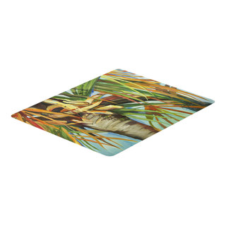 Orange Top Palm Tree Kitchen/Bath Mat, 20"x30" - Tropical - Kitchen ...