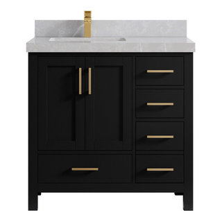 Willow Collection Sonoma 36 Left Offset Bath Vanity, 36" Left Offset ...