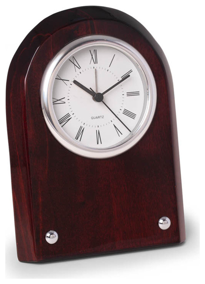Nice Mahogany Desk Clock, Alarm - Contemporary - Desk And Mantel Clocks ...