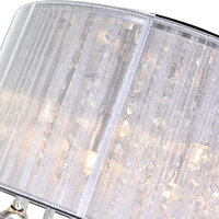 Water Drop 6 Light Drum Shade Flush Mount With Chrome Finish ...
