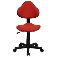 Red Fabric Swivel Ergonomic Task Office Chair - Contemporary - Kids ...