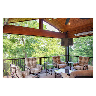 Covered and Open Deck with Grill Area & Screen System - Deck - St Louis ...