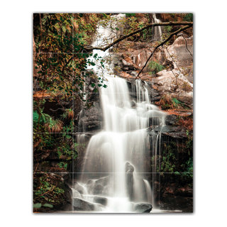 Waterfalls Ceramic Tile Wall Mural HZ501110, 24" Wide x 30" High ...