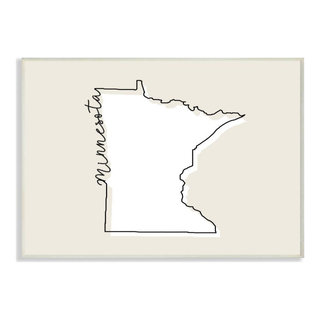 Minnesota Home State Map Neutral Print Design, 16"x20", 12x18 ...