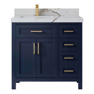Cambridge 36" Left Offset Bath Vanity, 36" Left Offset - Transitional ...