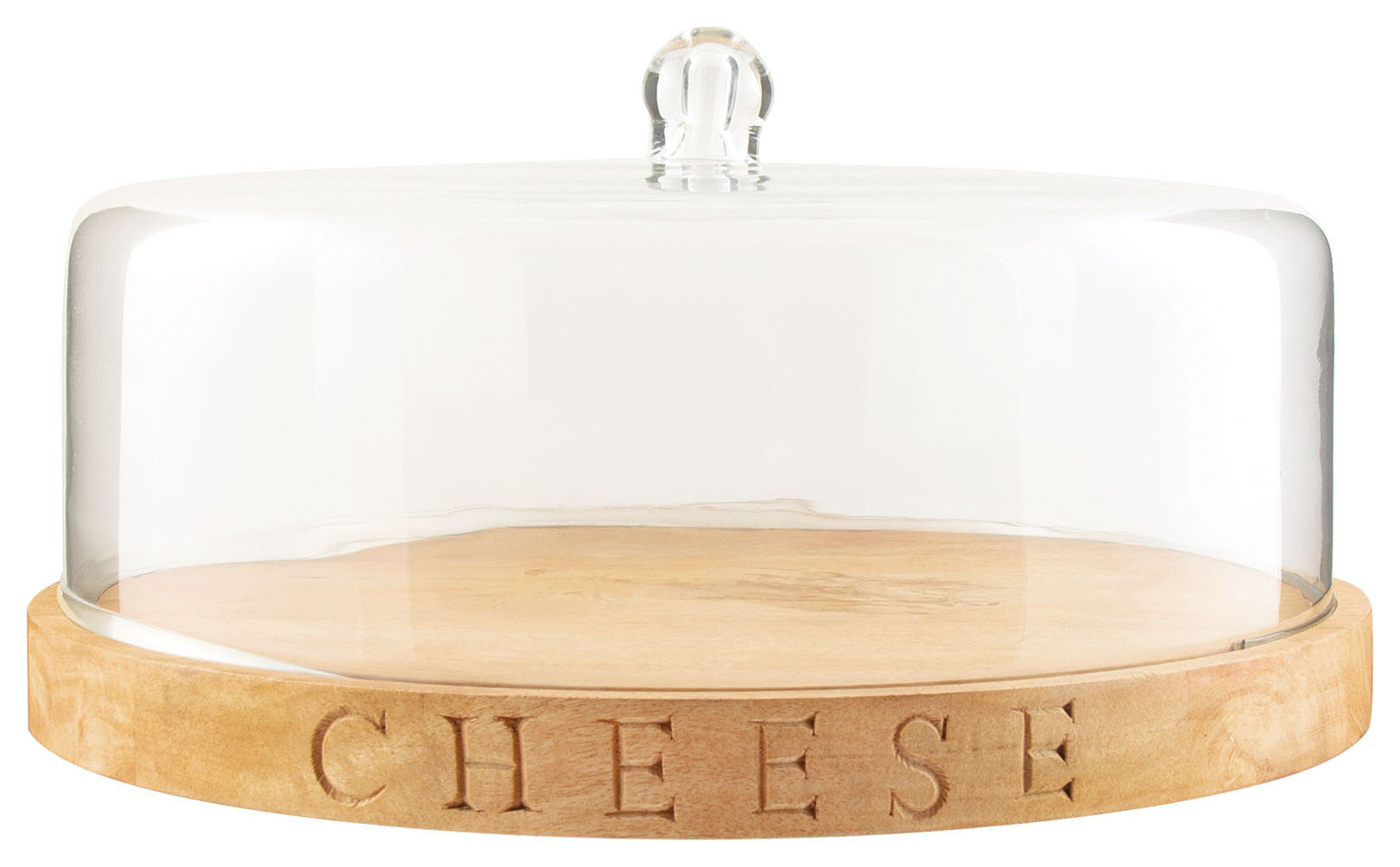 ELK Lifestyle TRAY045 Cheese Carved Wood Tray With Cloche ...