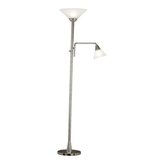 Rush Torchiere, Brushed Steel Finish - Transitional - Floor Lamps - by ...
