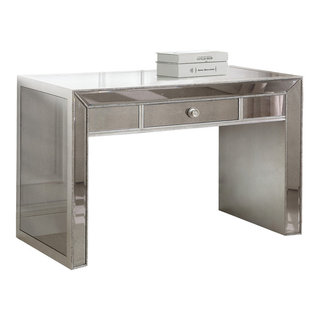 Jameson Silver Mirrored Writing Desk - Contemporary - Desks And Hutches ...