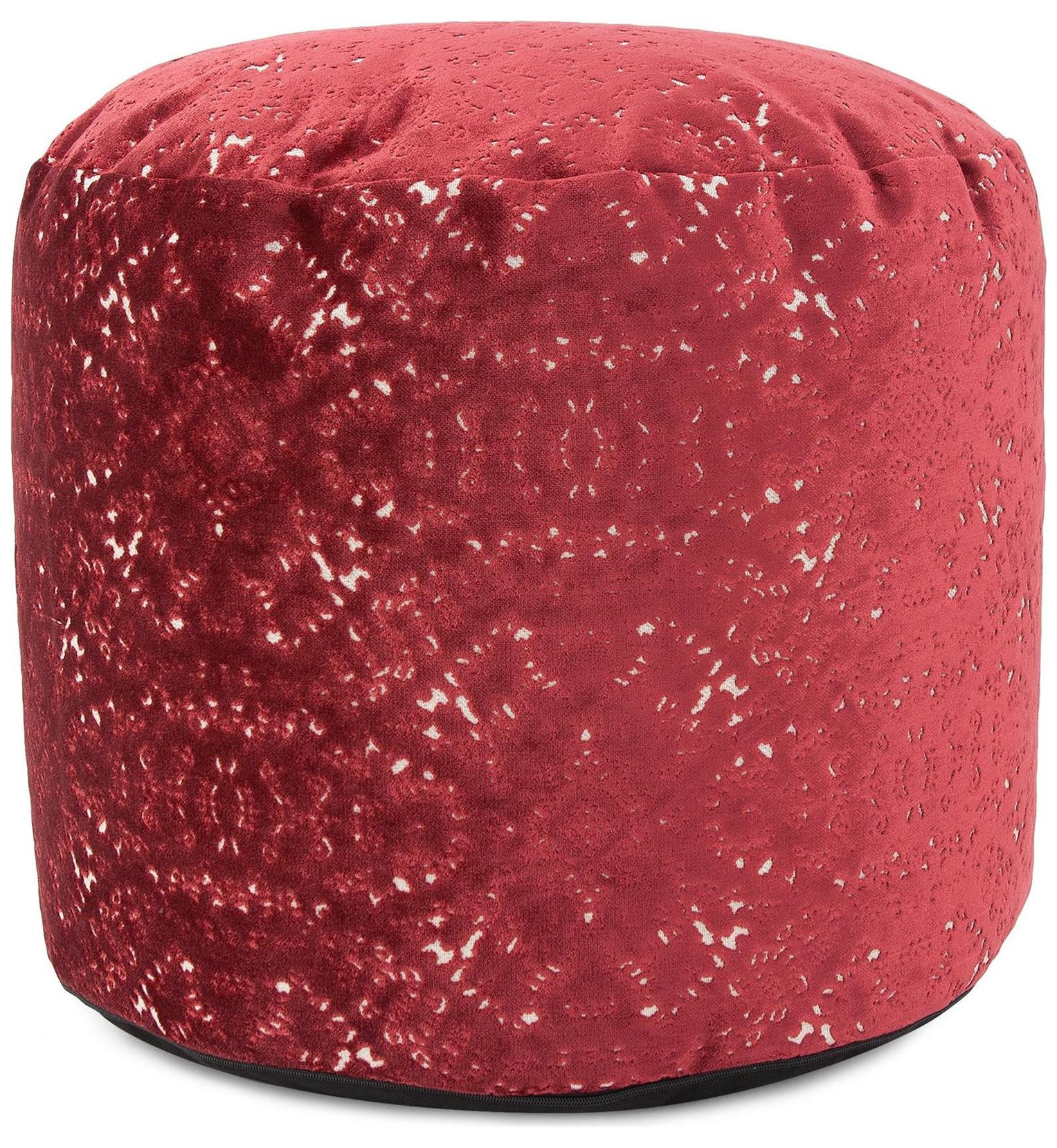 Hand-Finished Round Pouf, Ruby Red, Tall - Contemporary - Floor Pillows ...