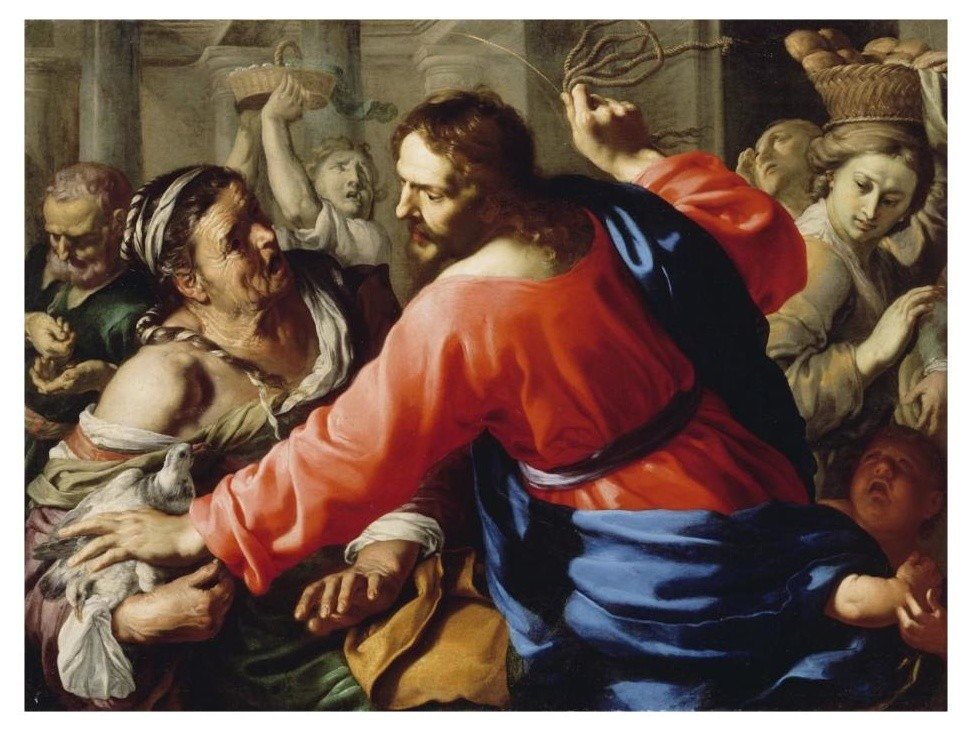 "Christ Cleansing the Temple" Digital Paper Print by Bernardino Mei, 18 ...