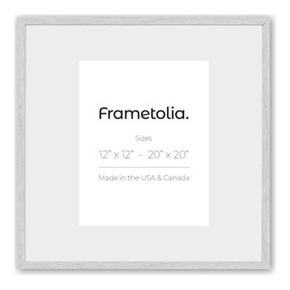 Opaque White 13/16" Arber Picture/Gallery Frame with Bright White Mat ...