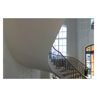 95_Remarkable and elegant floating elliptical staircase, McLean, VA ...
