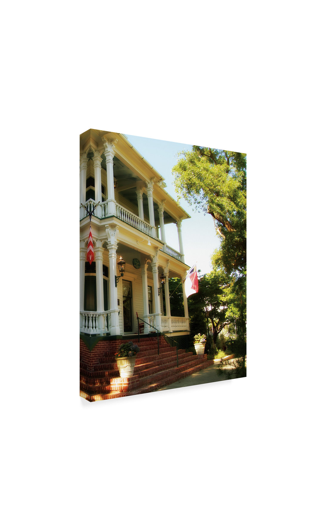 John W. Golden 'Mansion Stairs' Canvas Art, 47"x35" - Contemporary ...