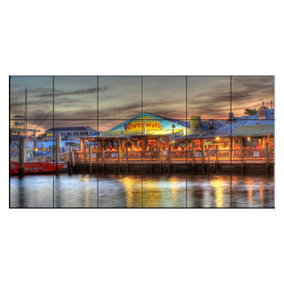 Tile Mural, Riverwalk by Sean Allen, 17" x 8.5" (8 Tiles ...