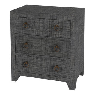 Butler Specialty Company, Bar Harbor Charcoal Raffia 3 Drawer Chest ...