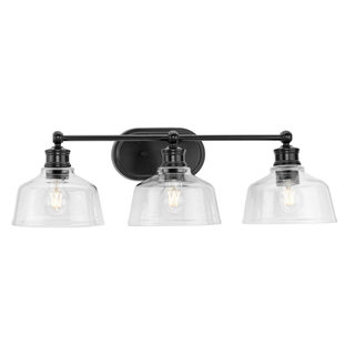 Singleton 3-Light Bath in Matte Black - Transitional - Bathroom Vanity ...