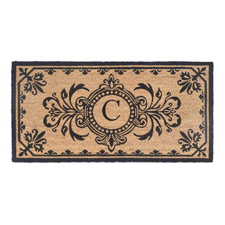 Dwell Outdoor Mat Monogram Vine, 1'8"x3'4" - Mediterranean - Doormats ...