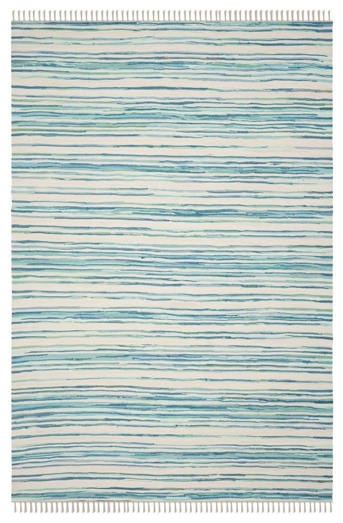 Safavieh Rag Rug Cotton RAR126D Rug, 2'3"x12' - Beach Style - Hall And ...