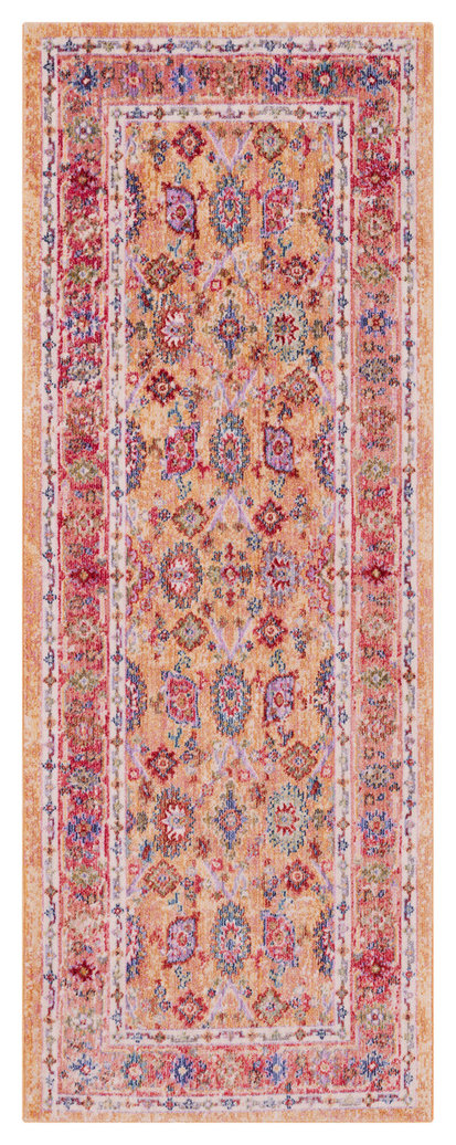 Machine Woven Rumi Area Rug RUM-2302, 3'x7'10" - Traditional - Hall And ...