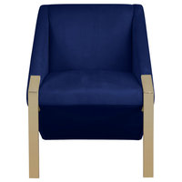 Rivet Velvet Upholstered Accent Chair - Contemporary - Armchairs And ...