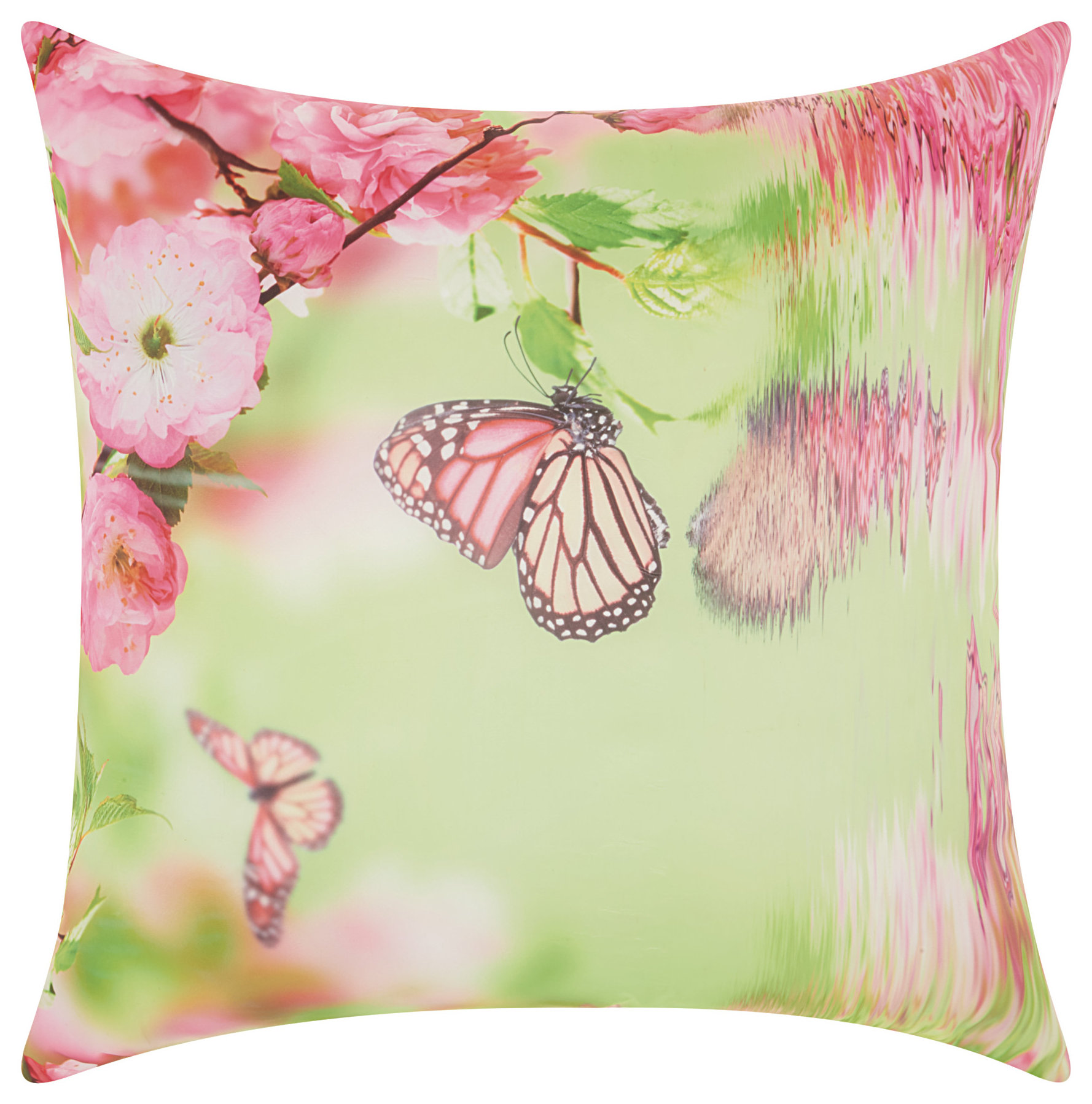 Mina Victory Outdoor Throw Pillows Butterfly Reflection 20" x 20 ...