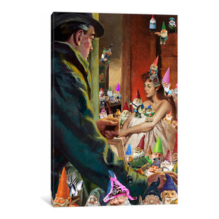 "Gnome Alone" by Barry Kite Canvas Print, 12"x8"x0.75" - Contemporary ...