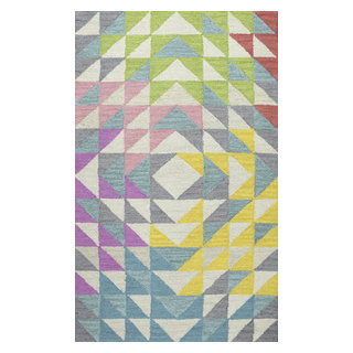 Rizzy Home Play Day PD589A Multi-Colored Triangle Geo Area Rug ...