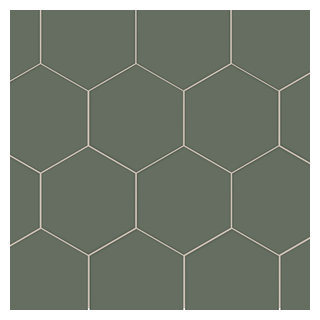 Textile Basic Hex Moss Porcelain Floor and Wall Tile - Contemporary ...