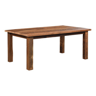 Atherton Dining Table, Reclaimed Barnwood, 42"x72" - Rustic - Dining ...
