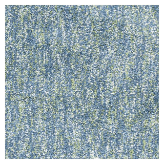 8' Seafoam Heather Indoor Shag Runner Rug - Contemporary - Hall And ...