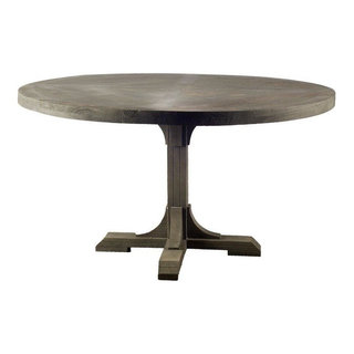 Barrett IV Light Brown Solid Wood 54" Round Dining Table - Transitional ...
