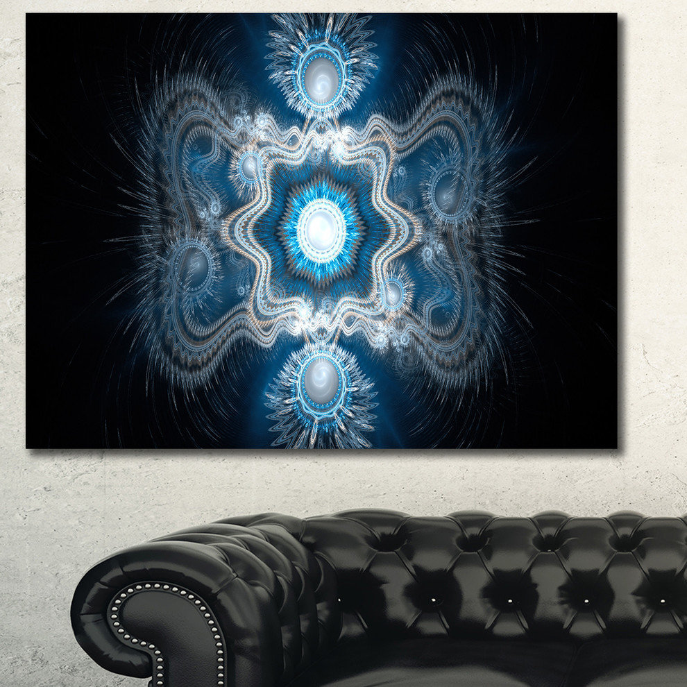 Cabalistic Clear Blue Texture, Abstract Canvas Art Print, 40"x30"x1.5 ...