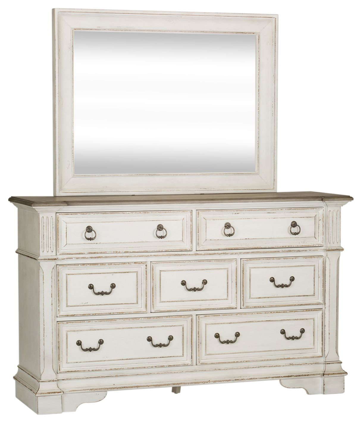 Evaeh Queen Upholstered Sleigh Bed, Dresser & Mirror, Night Stand ...