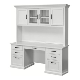 Modern Solid wood Executive Computer Desk With Hutch - Modern - Desks ...