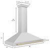 ZLINE 48" ZLINE Stainless Steel Hood With Stainless Steel Shell KB4STZ ...