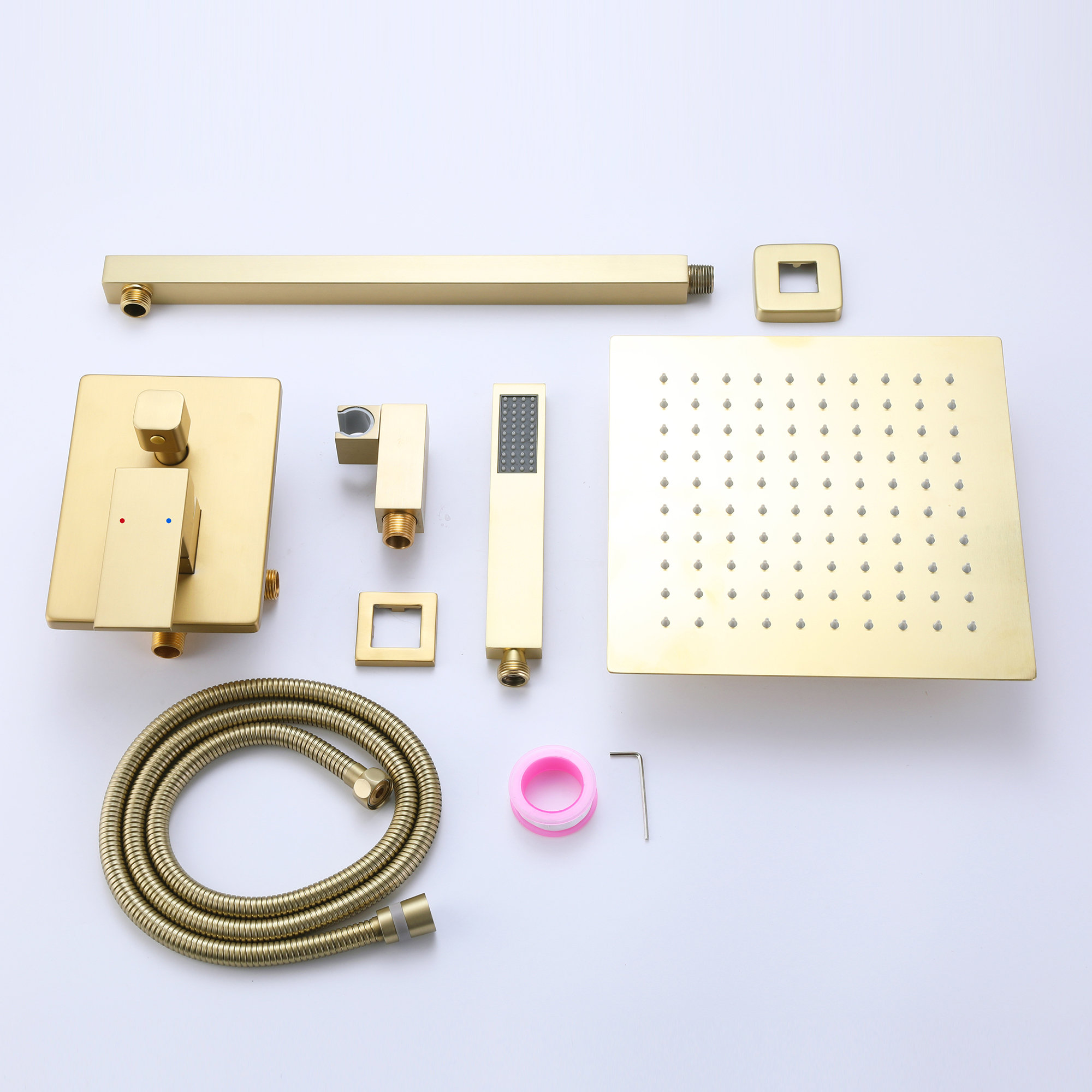 Pressure Balanced Rain Shower System with Hand Shower-Includes Rough-in ...