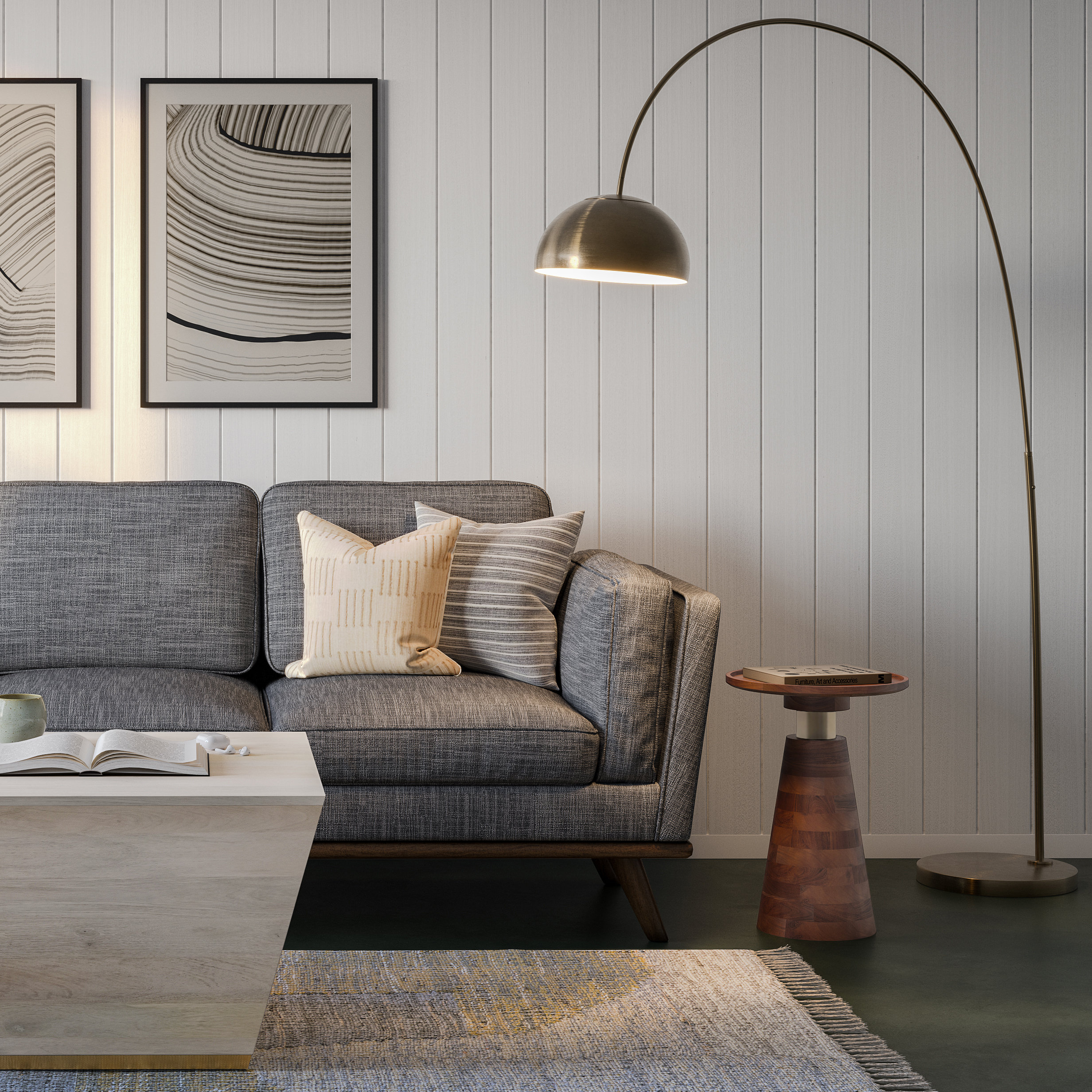 Kramer Solid Acacia Wood Side Table - Transitional - Side Tables And ...