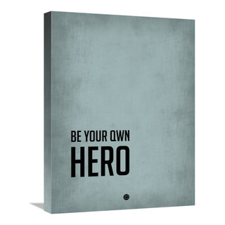 "Be Your Own Hero Poster Blue" Fine Art Print, 18" x 24" - Modern ...